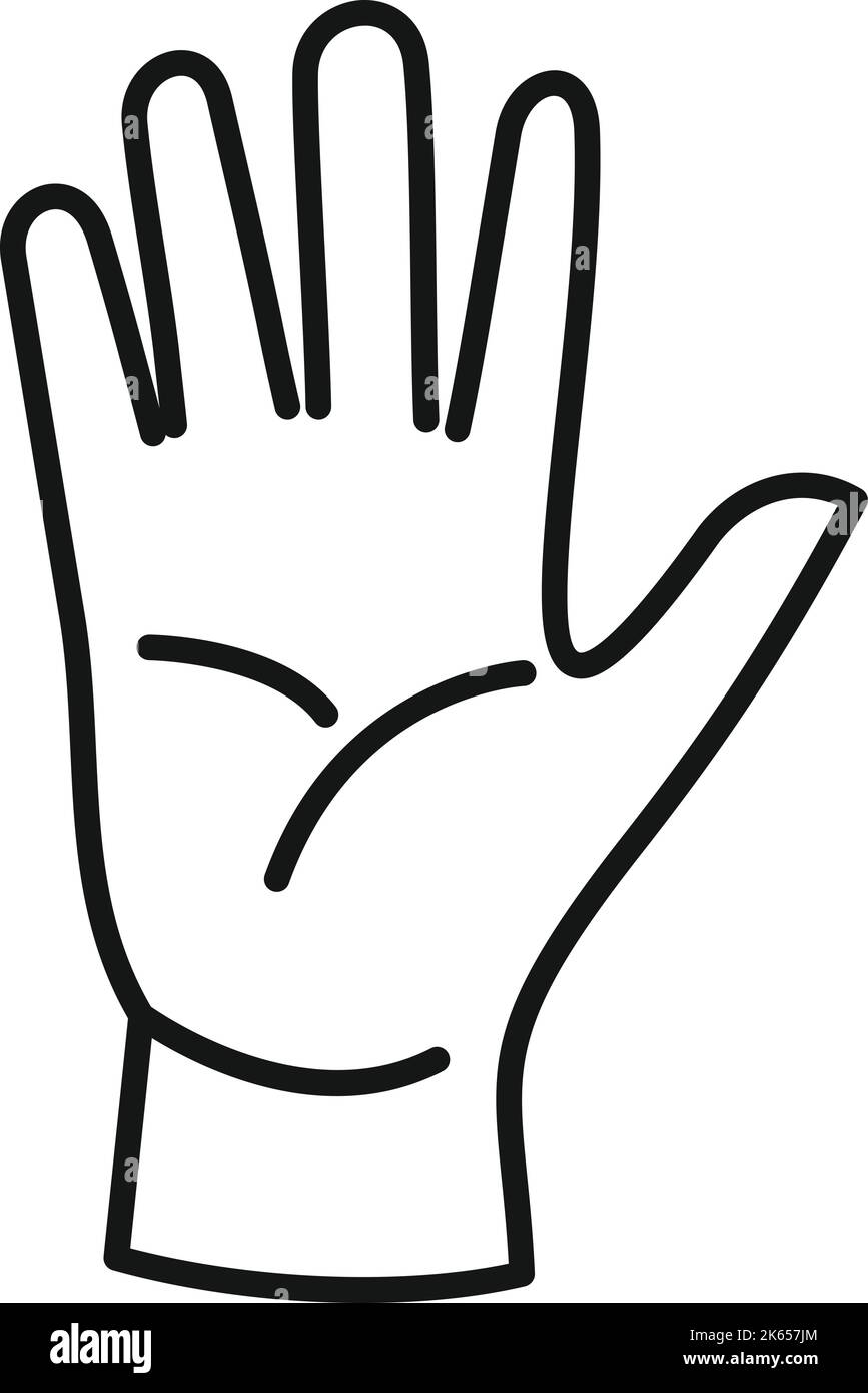 Medical glove icon outline vector. Hand latex. Doctor clean Stock ...