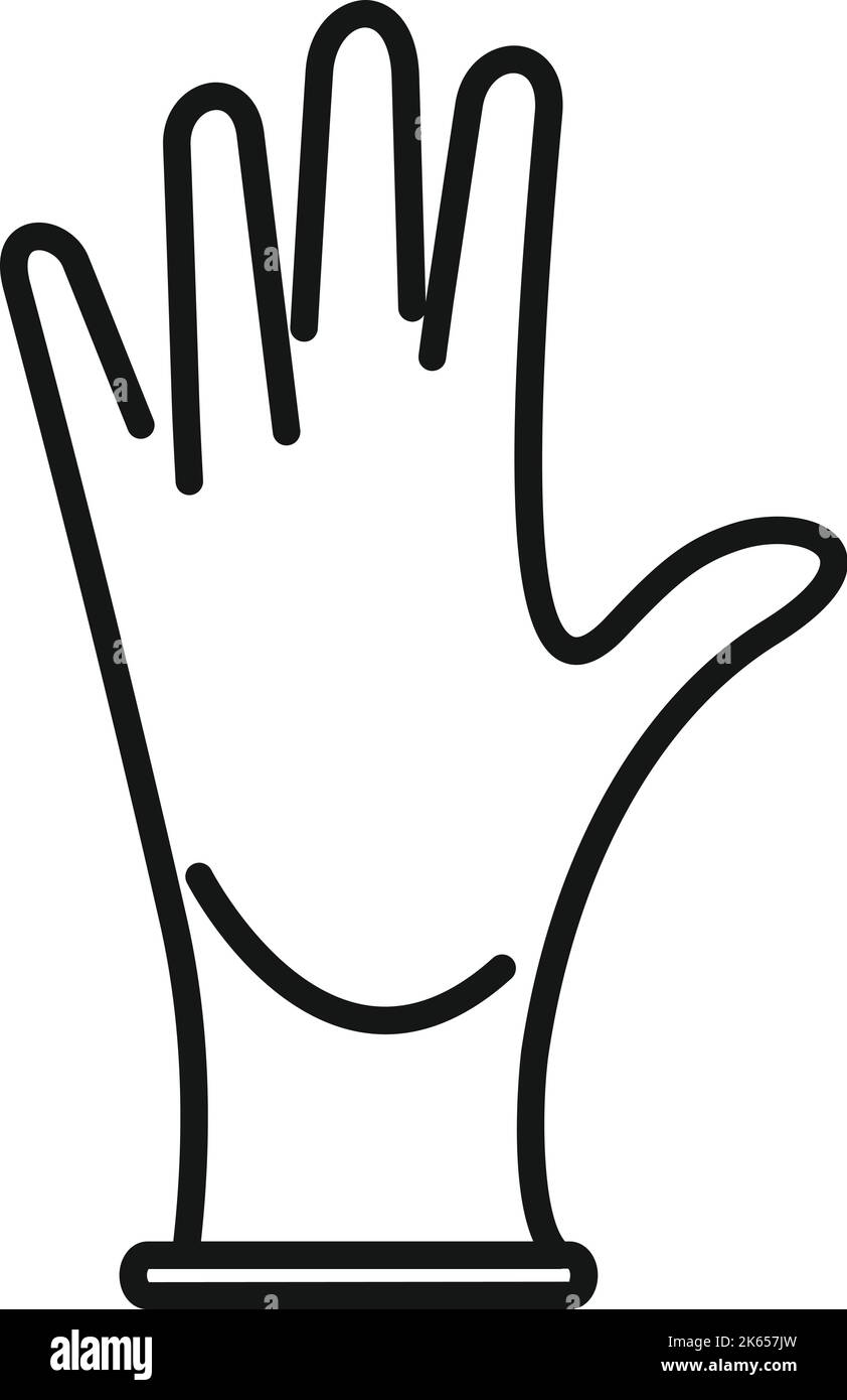 Glove icon outline vector. Medical hand. Surgical latex Stock Vector ...