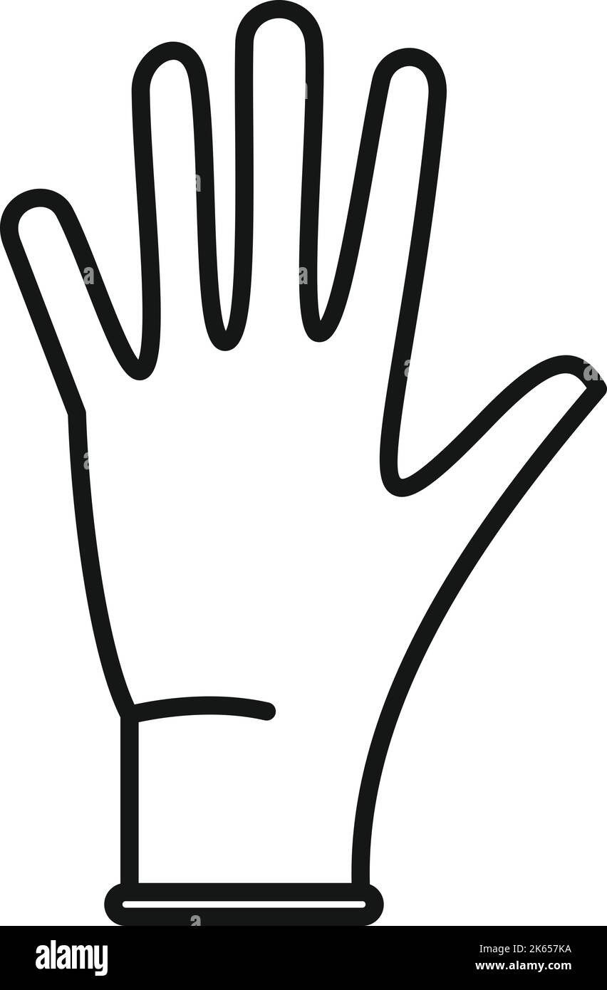 Hand glove icon outline vector. Medical latex. Surgical clean Stock ...