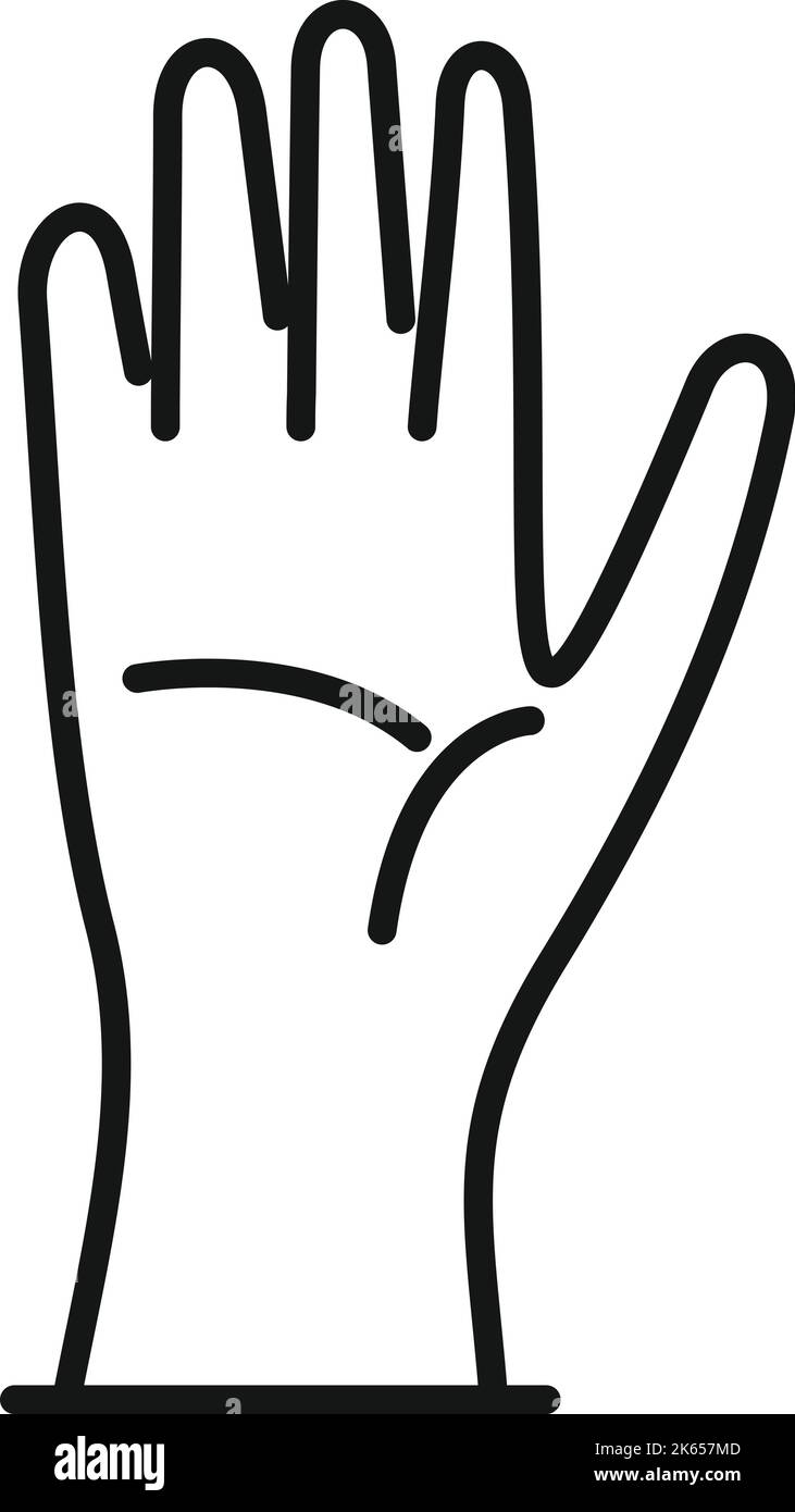 Surgical glove icon outline vector. Medical latex. Hand rubber Stock ...
