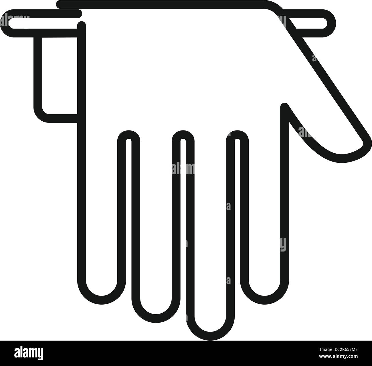 Hospital glove icon outline vector. Medical latex. Rubber clean Stock ...