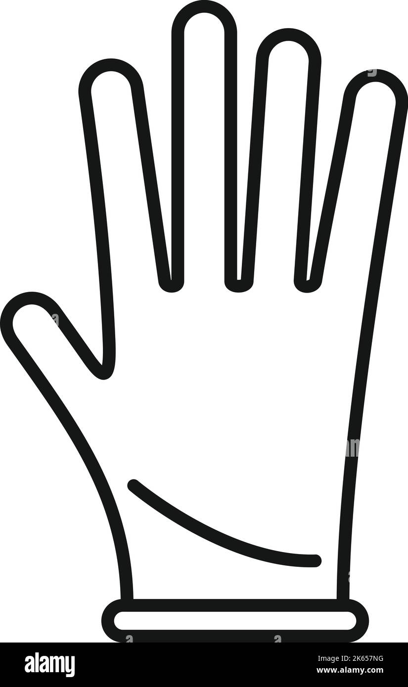 Healthy glove icon outline vector. Doctor clean. Hand latex Stock ...