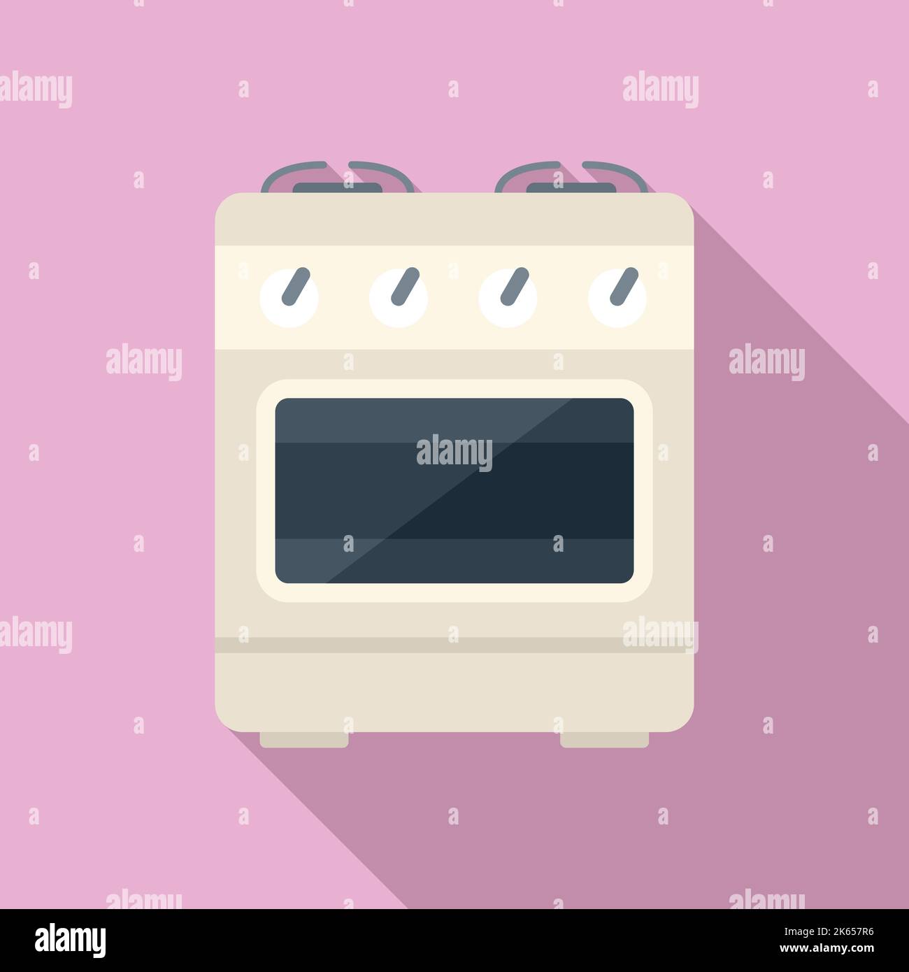 Cooking stove icon flat vector. Gas cooker. Fire pot Stock Vector Image ...