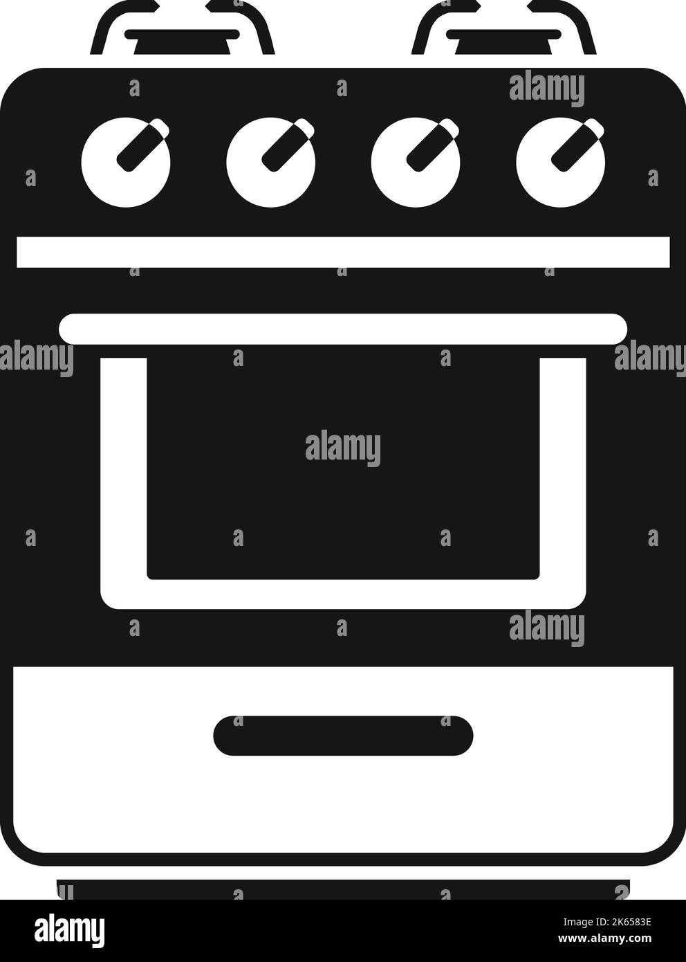 Stove icon simple vector. Cooking pot. Portable flame Stock Vector ...