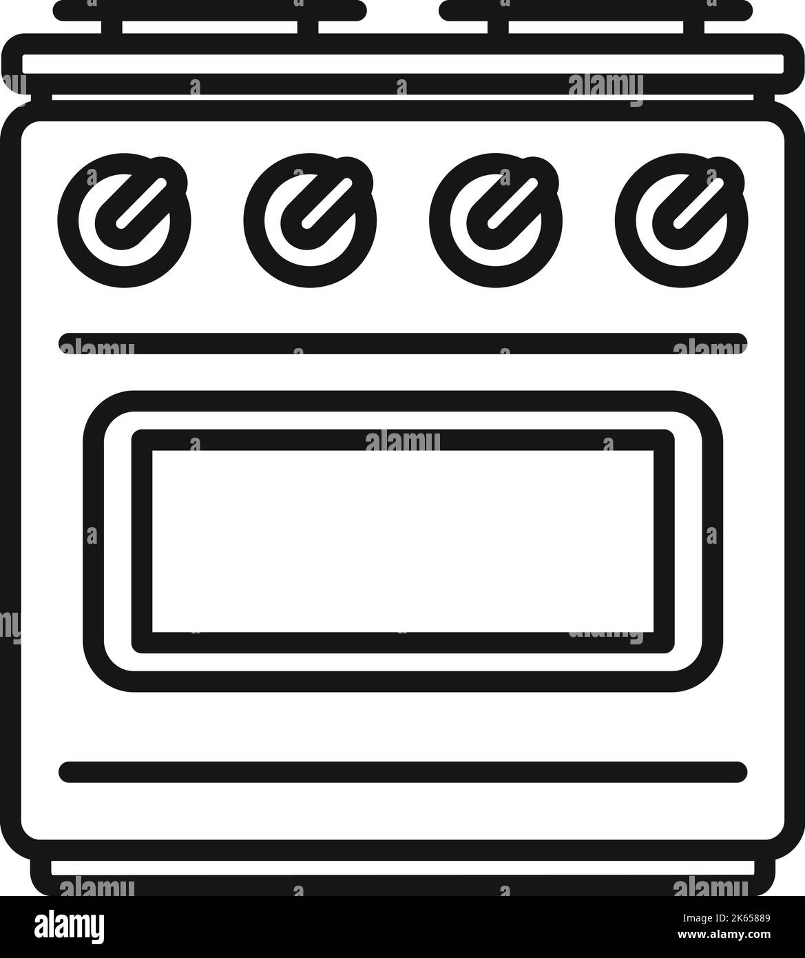 Burning gas stove icon outline vector. Cooker pot. Pot fire Stock ...
