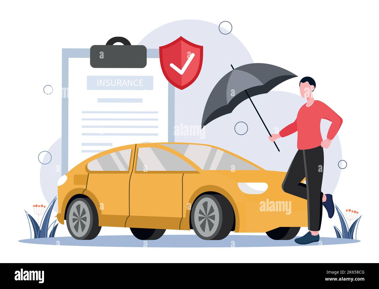 Auto insurance concept Stock Vector Image & Art - Alamy