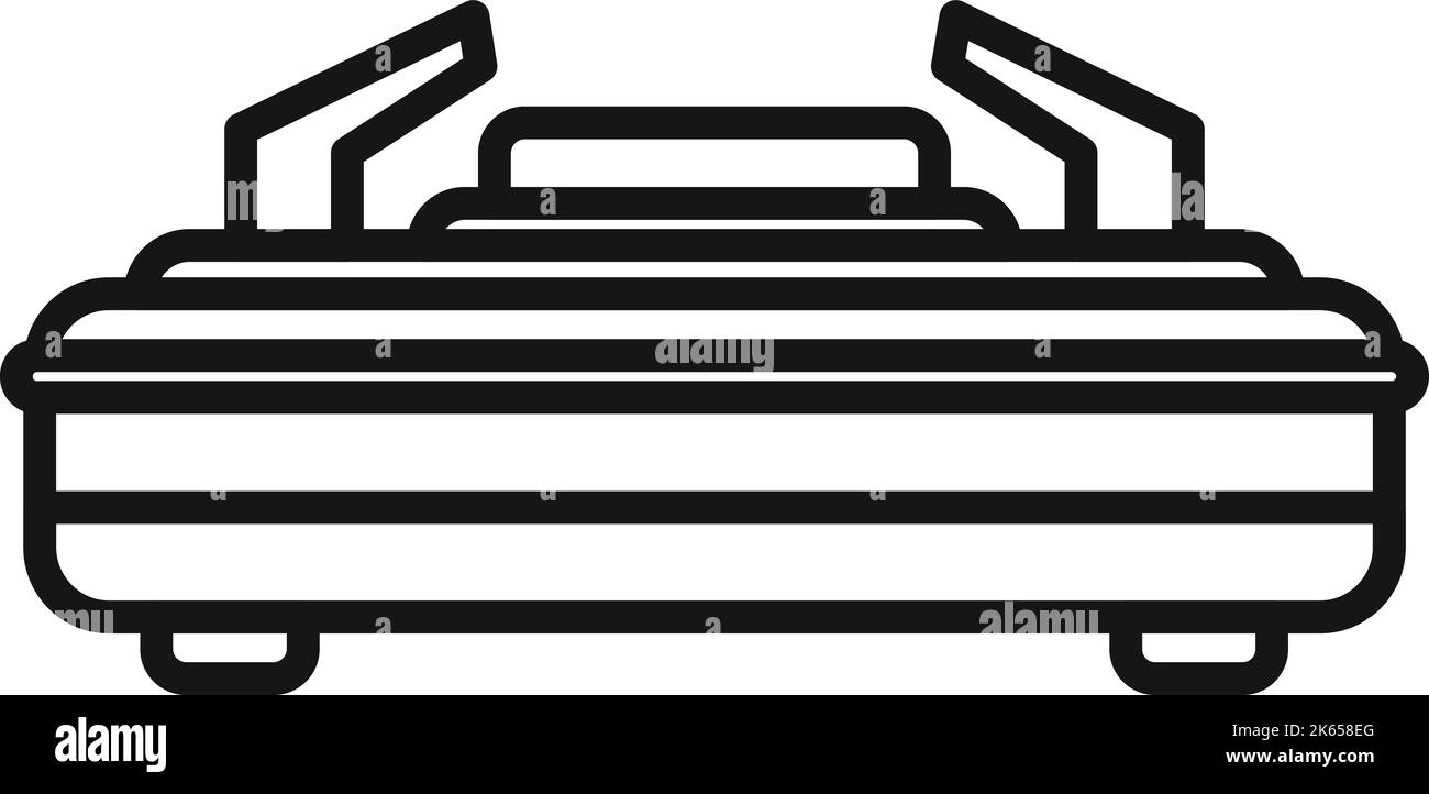 Stove gas equipment icon outline vector. Cooker pot. Oven food Stock ...