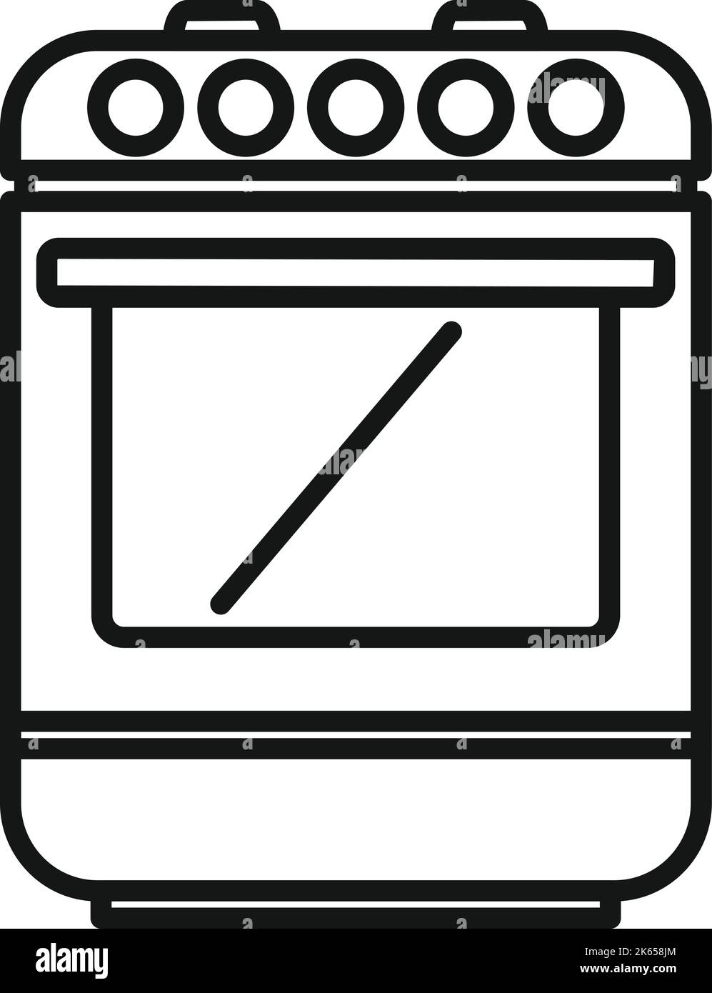 Cook stove icon outline vector. Gas cooker. Kitchen pot Stock Vector ...