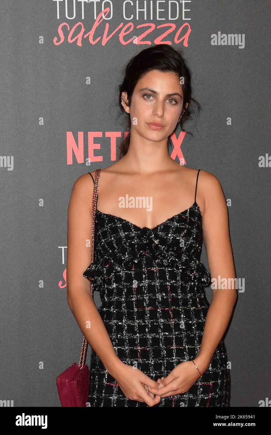 Fotini Peluso attends the red carpet of Netflix series "Tutto chiede ...