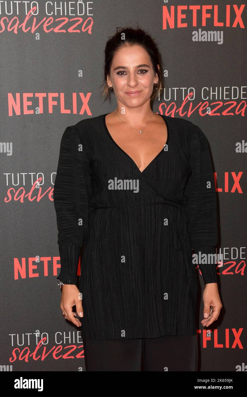 Arianna Mattioni attends the red carpet of Netflix series "Tutto chiede salvezza" at The Space ...