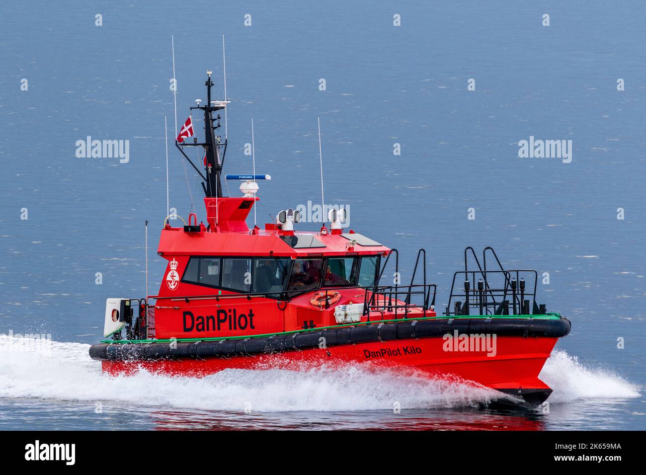 Pilot boat, Oresund Strait, Copenhagen, Denmark, Europe Stock Photo - Alamy