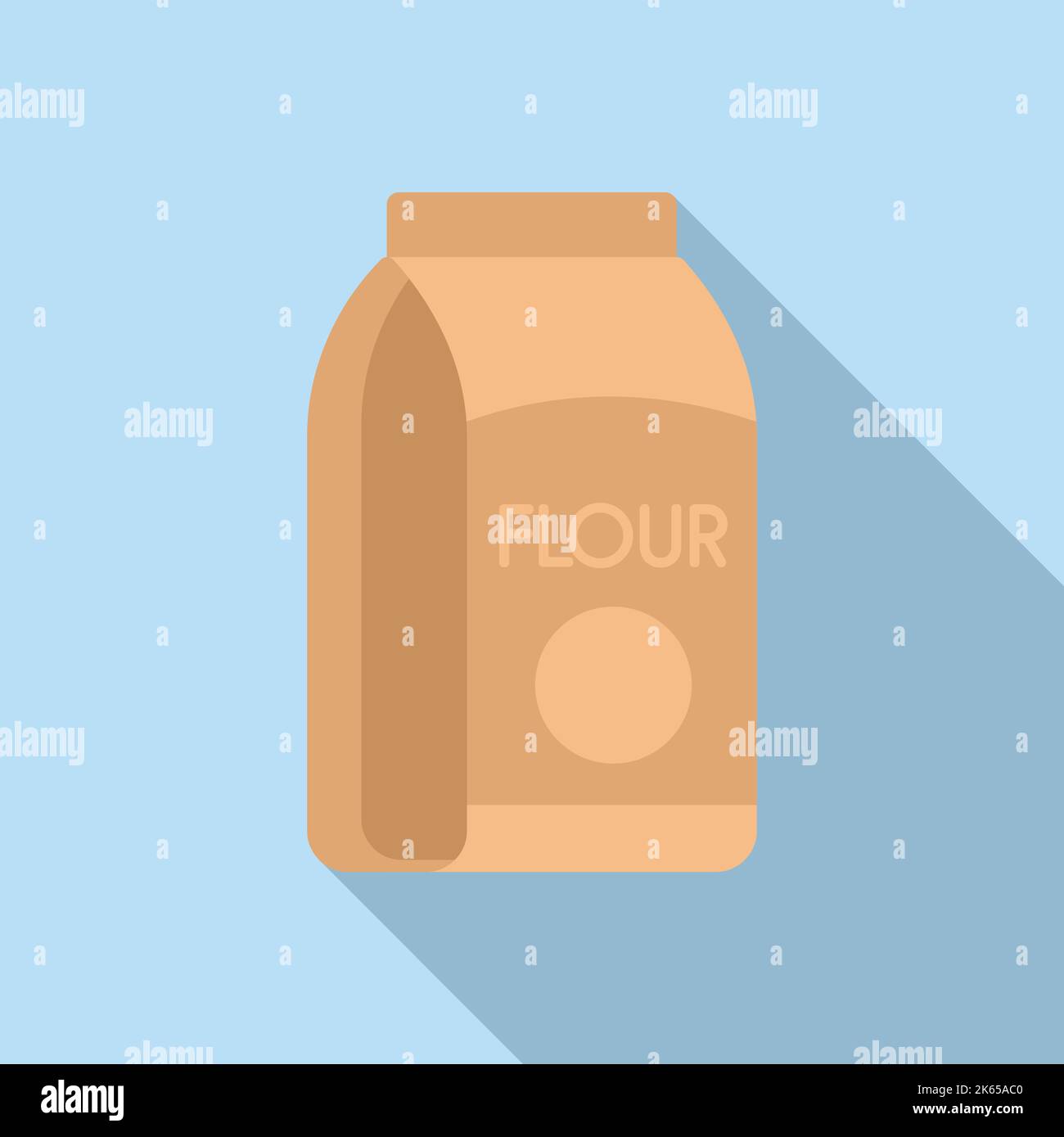 Flour pack icon flat vector. Dough pastry. Baking roll Stock Vector ...