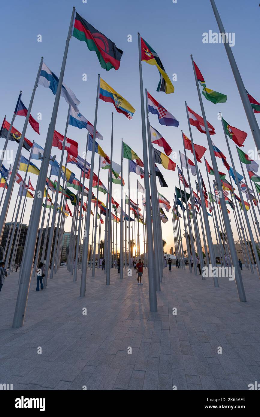The Flag Plaza, displays 119 flags from countries with authorized ...