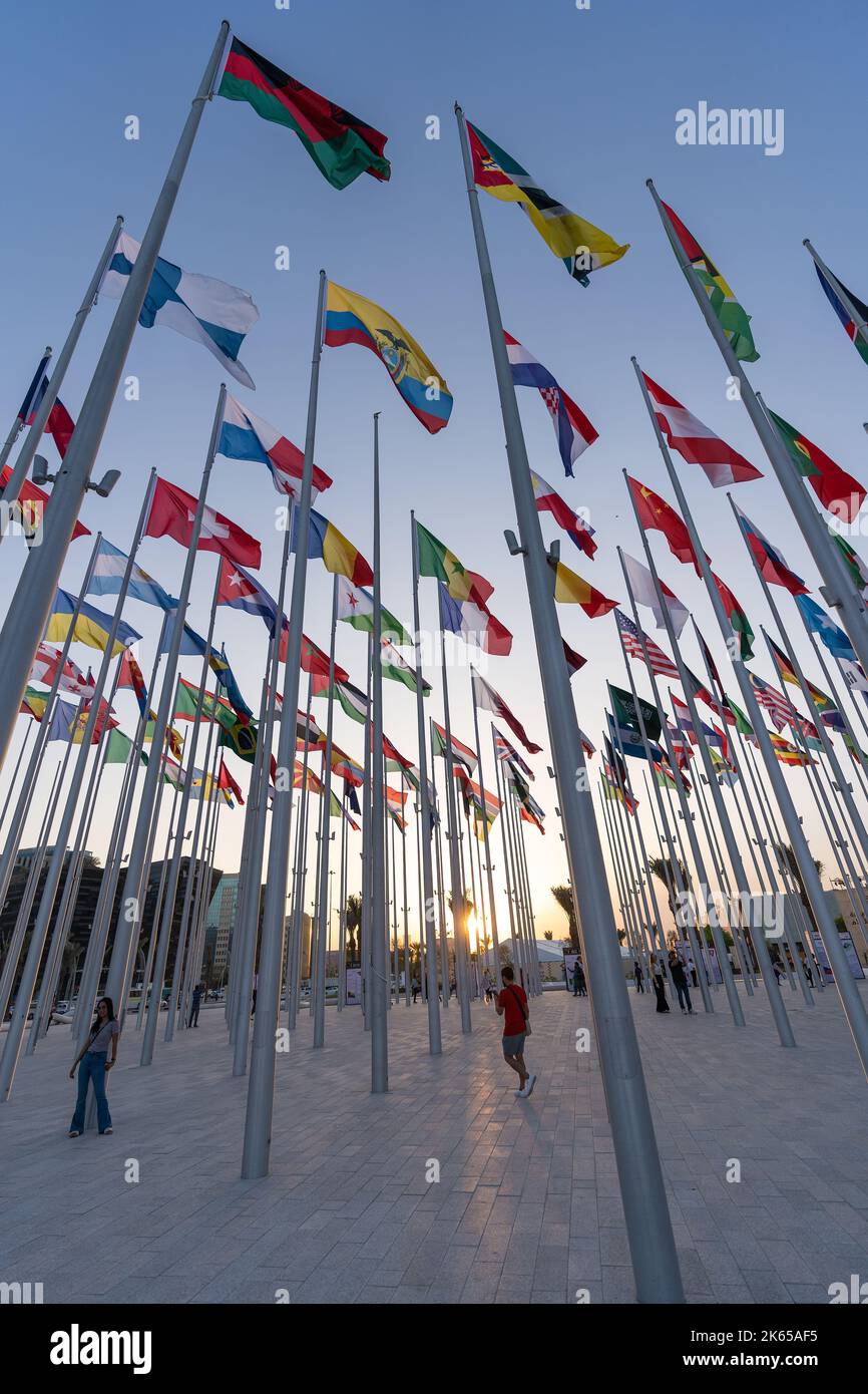 The Flag Plaza, displays 119 flags from countries with authorized ...