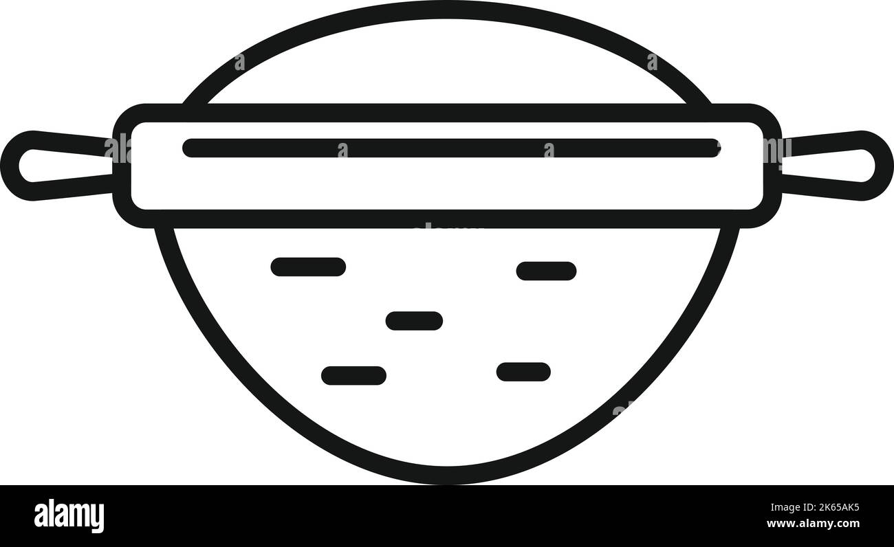 Cake dough icon outline vector. Flour knead. Pastry baking Stock Vector ...