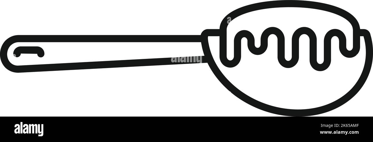 Dough spoon icon outline vector. Flour pastry. Cake wheat Stock Vector ...
