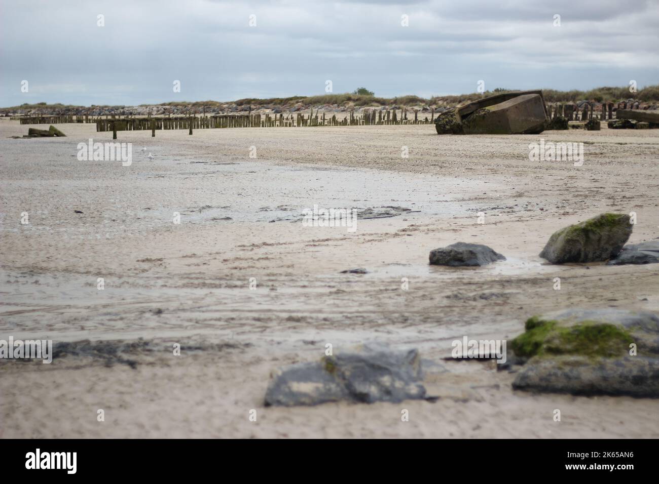 The famous Gold Beach in Normandy, one of the areas of the Allied ...