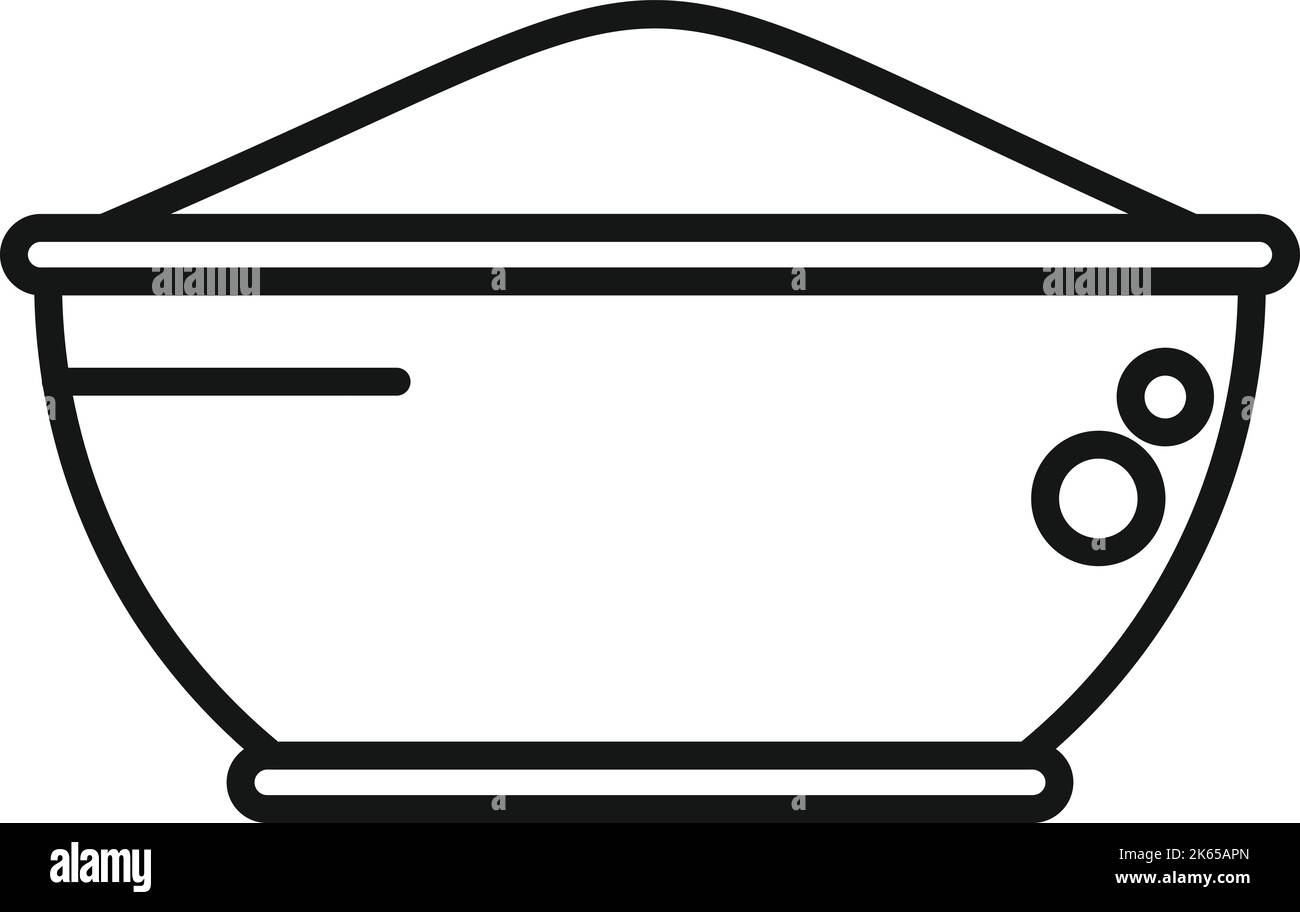 Powder dough icon outline vector. Flour pastry. Baking hands Stock ...