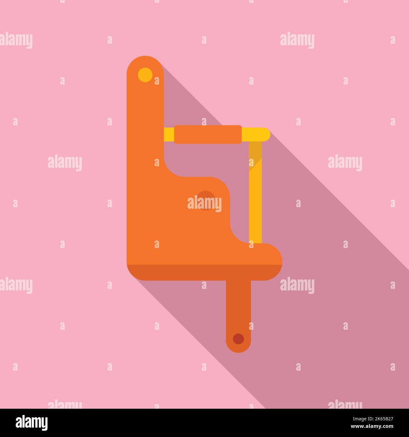 Cyclist baby seat icon flat vector. Bike child. Kid family Stock Vector ...