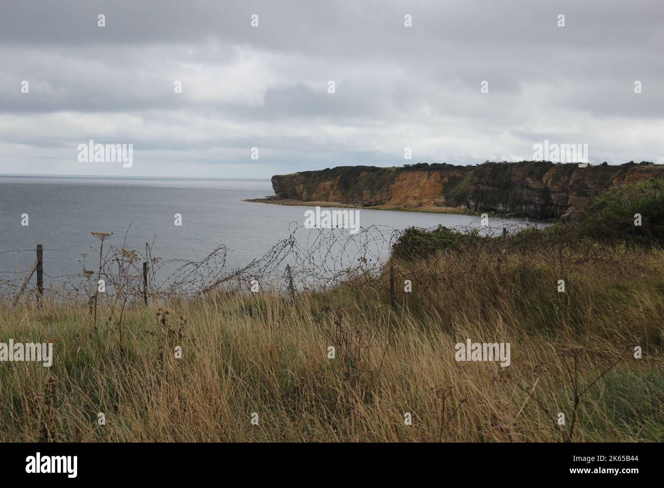 A beautiful view of Pointe du Hoc, a spot of one of the Normandy ...
