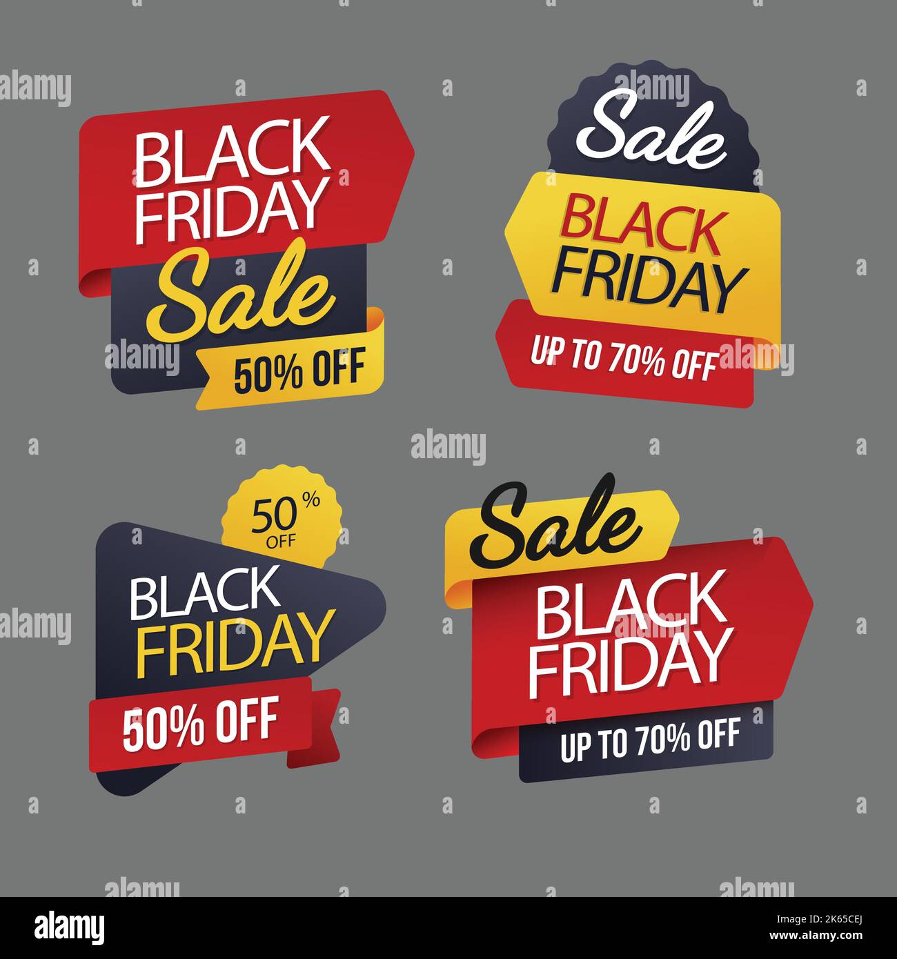 gradient black friday labels collection vector design illustration ...