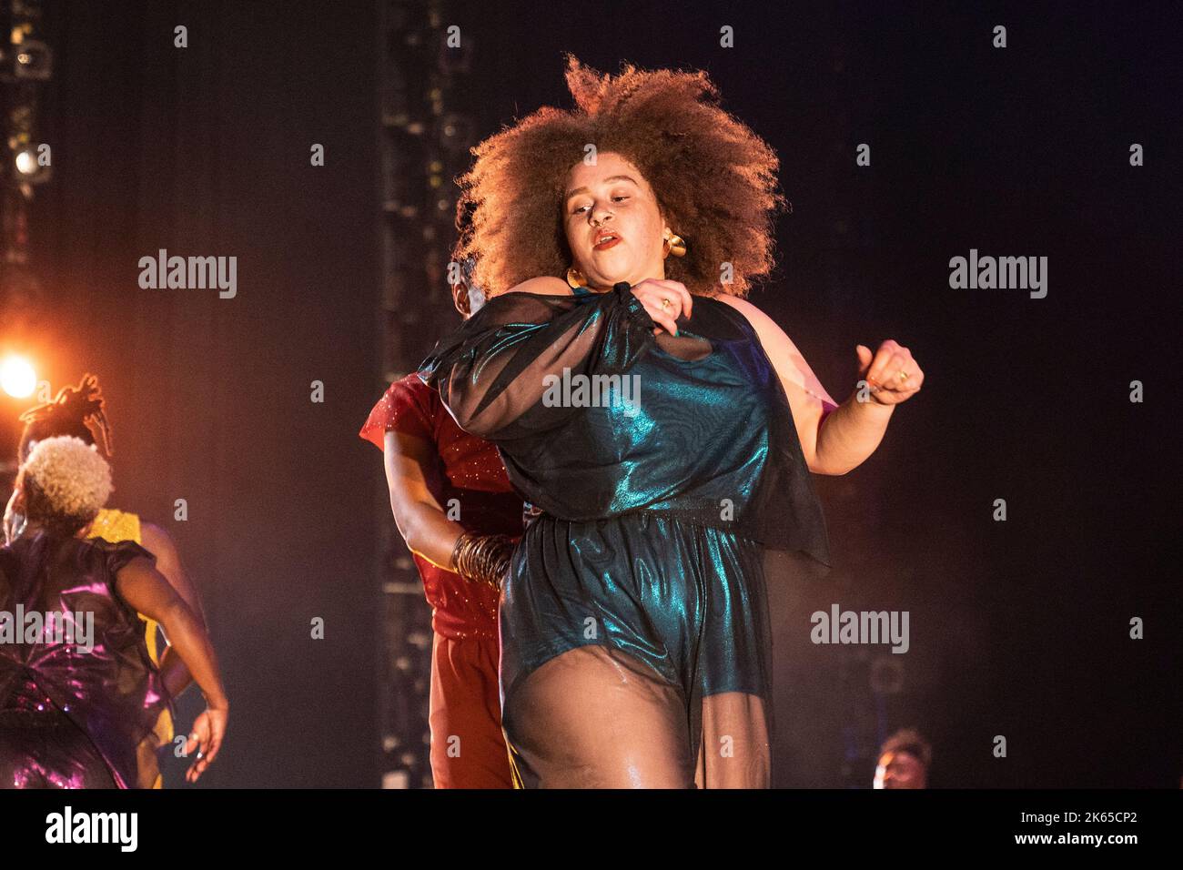 New York, USA. 11th Oct, 2022. Reyna Nunez of LaTasha company performs ...