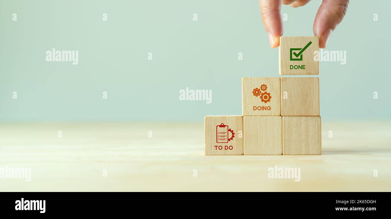 Work tracking concept; TO DO, DOING, DONE. Kanban board tools for effective team management ...