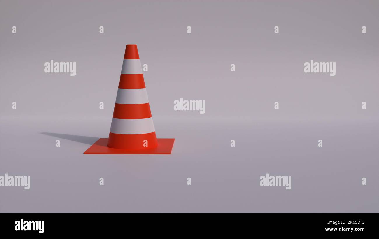 3d render realistic traffic cone, sign for under construction site ...