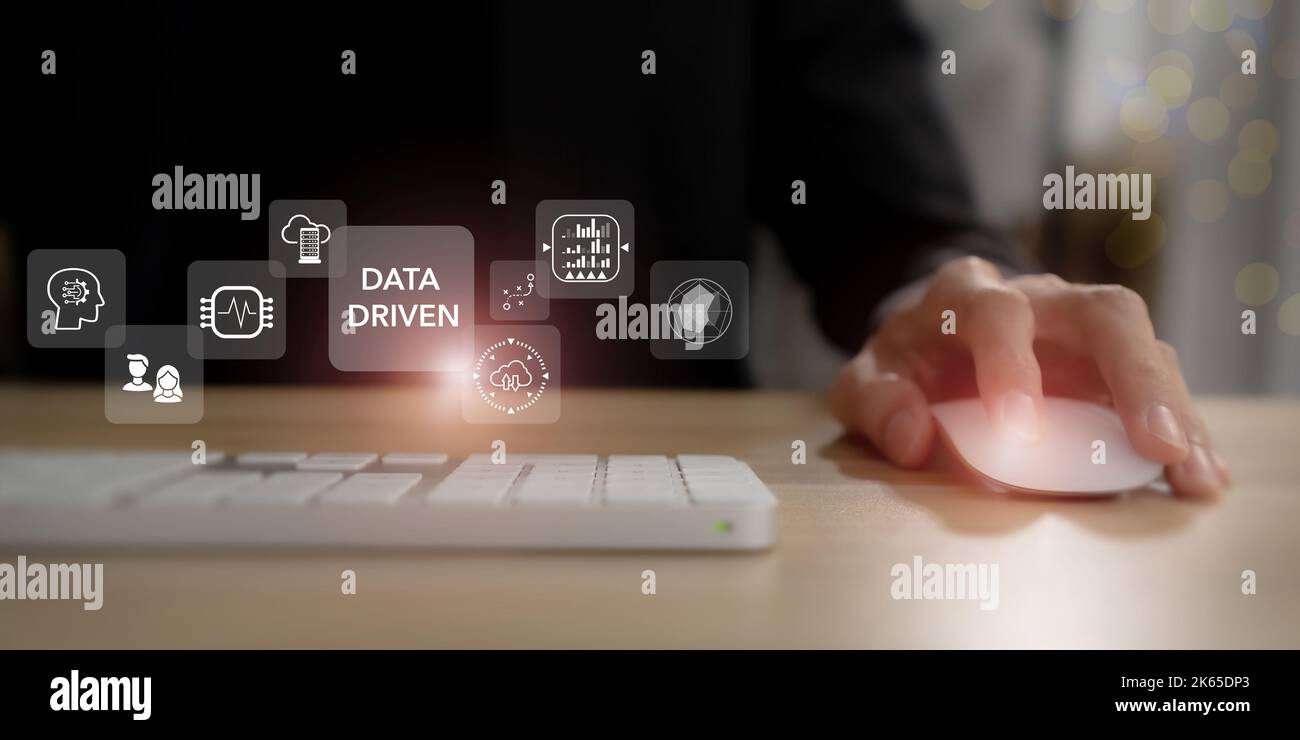 Data driven marketing concept. Collecting big data and analytics ...