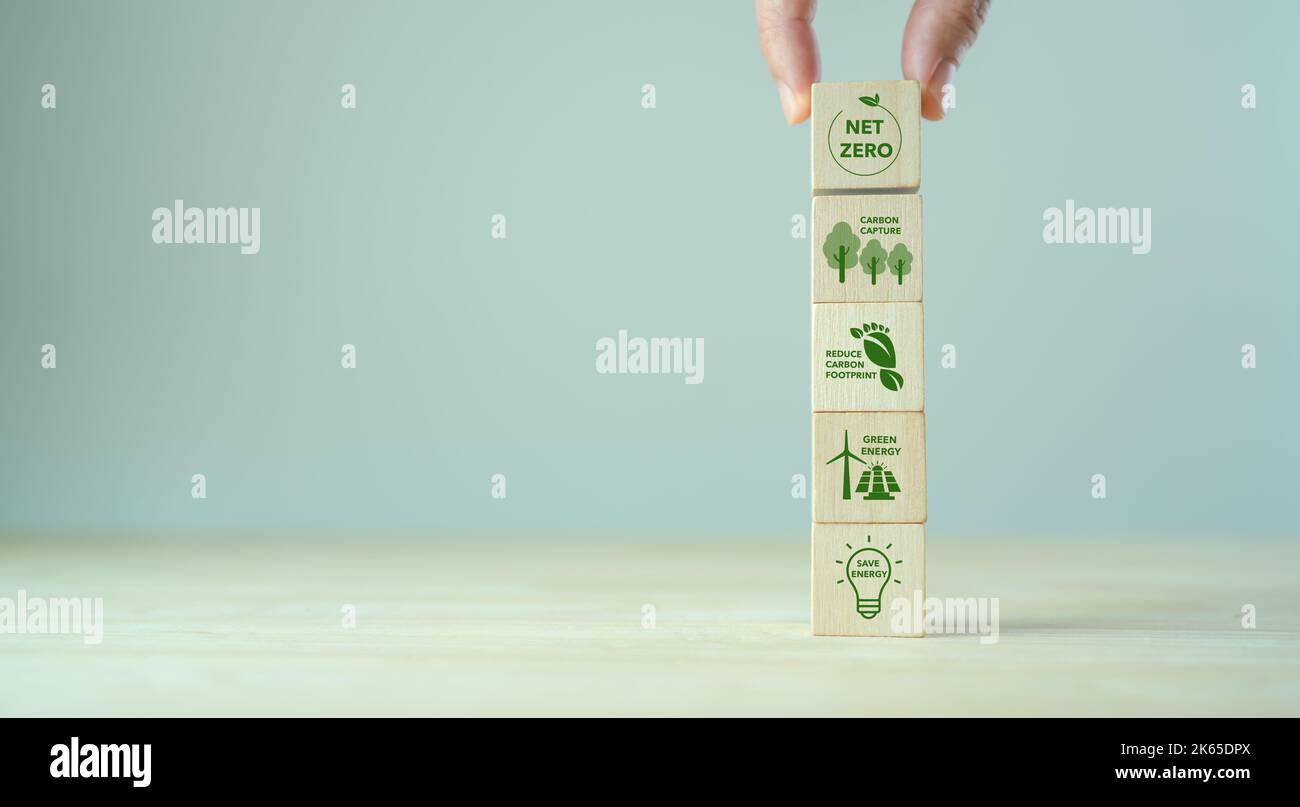 Net zero action concept. Save energy, green energy, reduce carbon ...