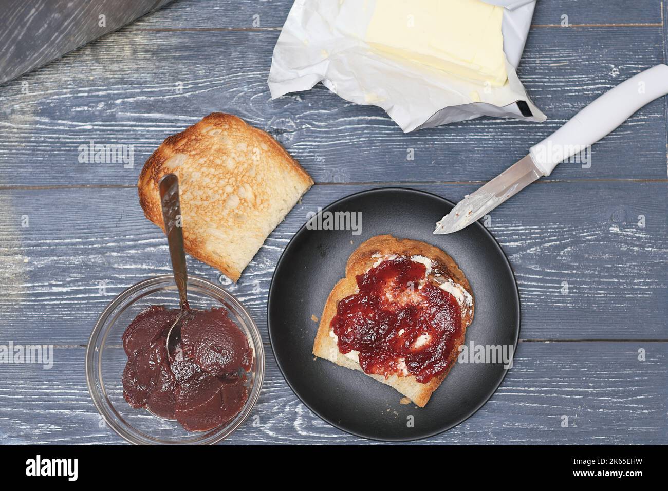 Traditional country breakfast toasts hi-res stock photography and ...