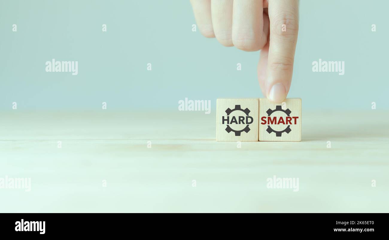 Work hard or smart concept. Blending both hard work with smart work and ... Work hard or smart concept. Blending both hard work with smart work and ...