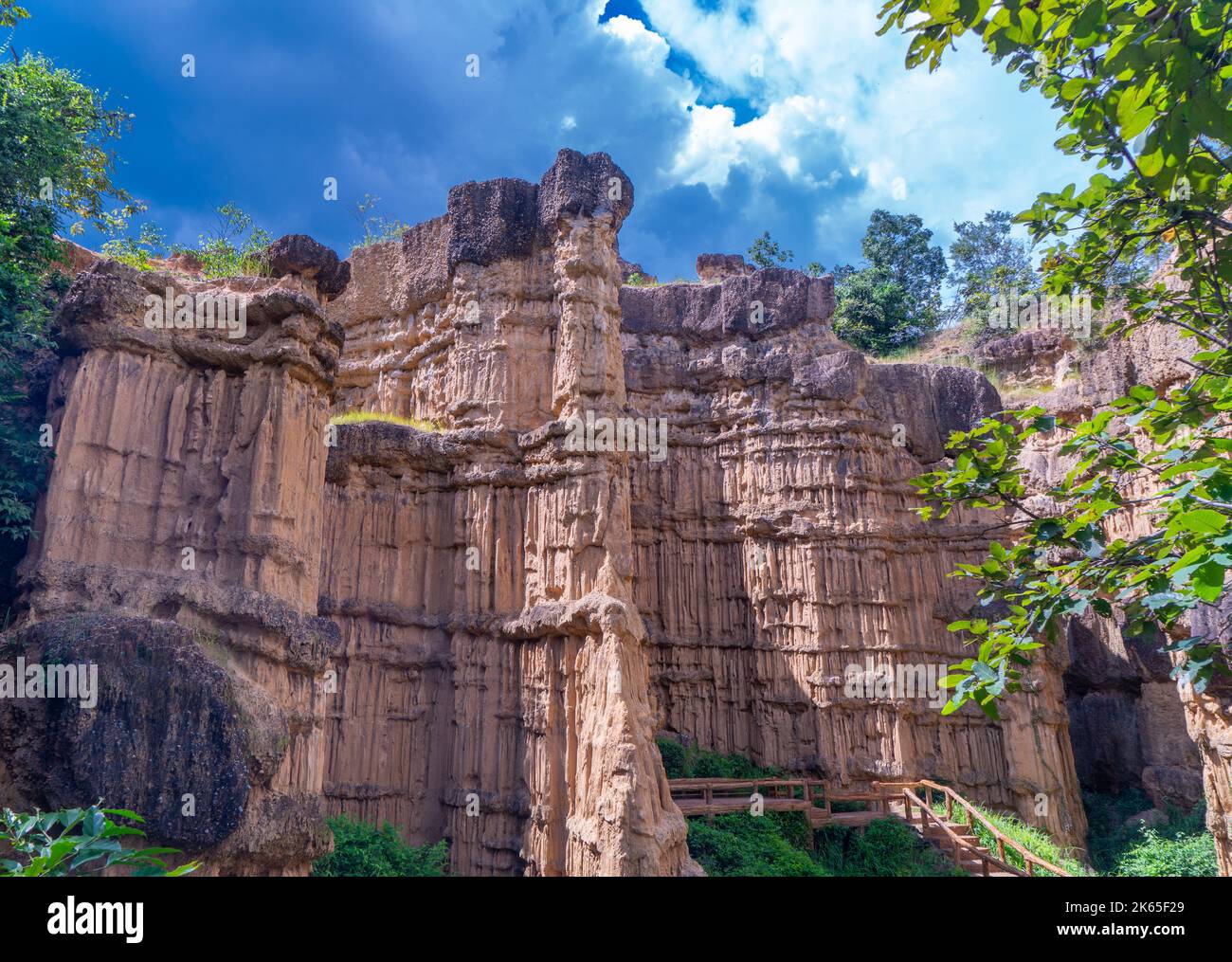 Pha Chor the natural phenomenon of eroded soil pillars located in Mae ...