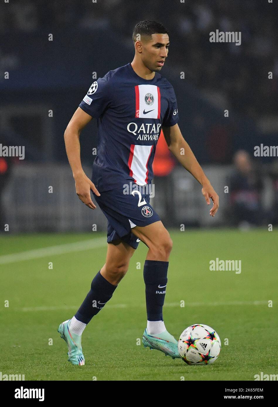 Achraf Hakimi of Paris Saint Germain (PSG) during the UEFA Champions ...