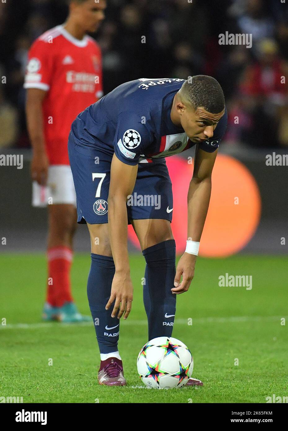 Kylian Mbappe of Paris Saint Germain (PSG) during the UEFA Champions League match between Paris ...