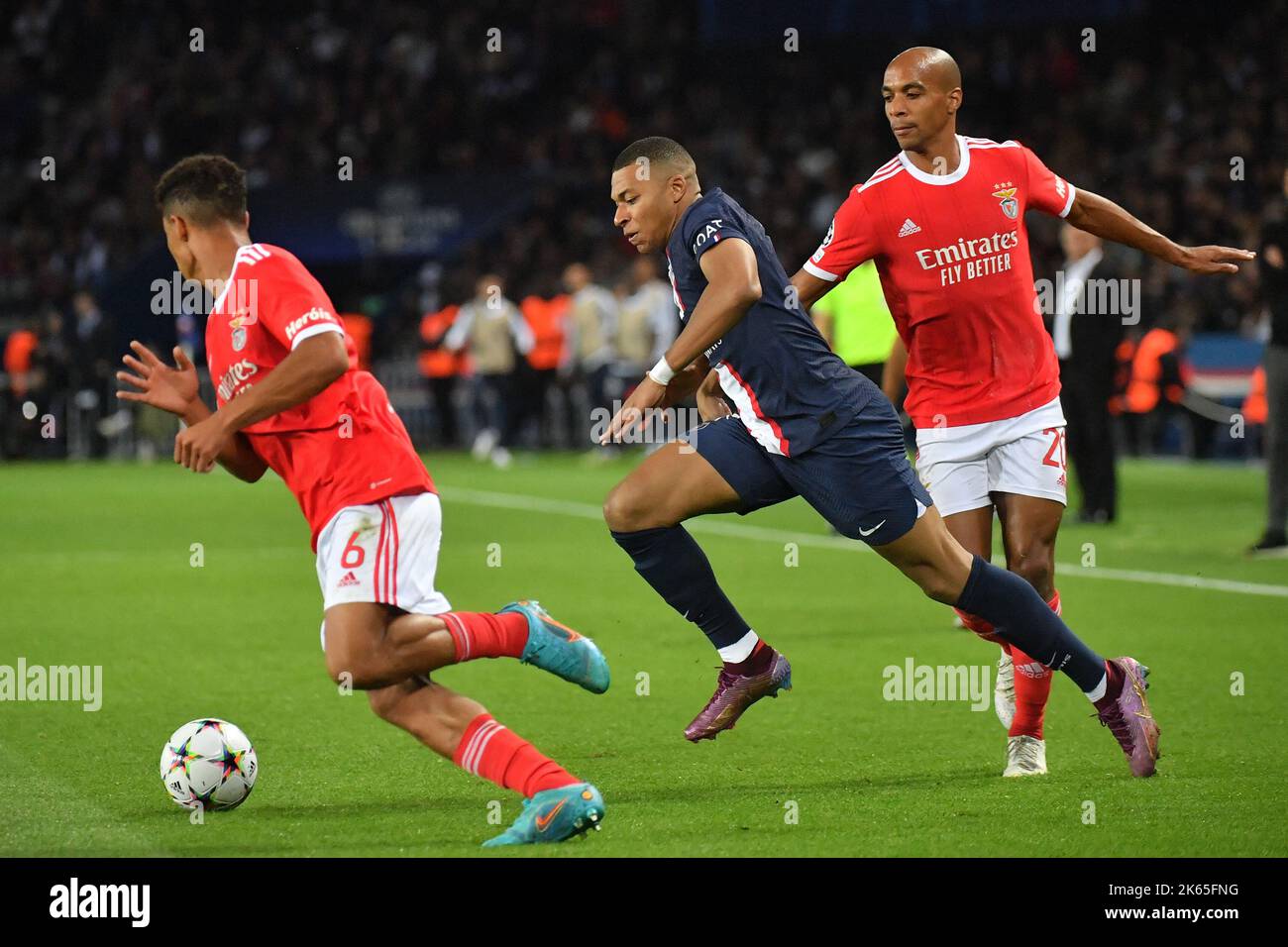 Kylian Mbappe of Paris Saint Germain (PSG) during the UEFA Champions League match between Paris ...