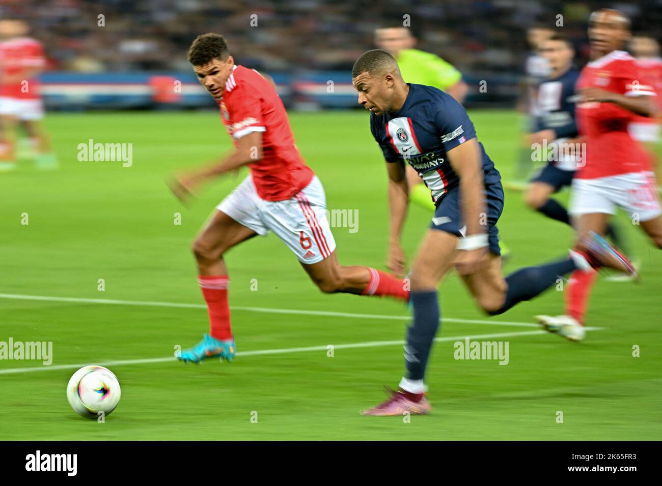 Kylian Mbappe of Paris Saint Germain (PSG) during the UEFA Champions League match between Paris ...