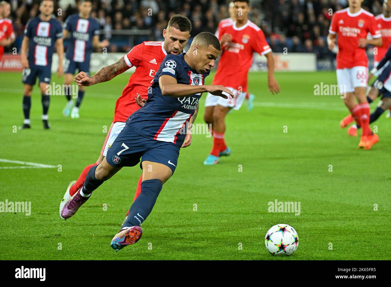 Kylian Mbappe of Paris Saint Germain (PSG) during the UEFA Champions League match between Paris ...
