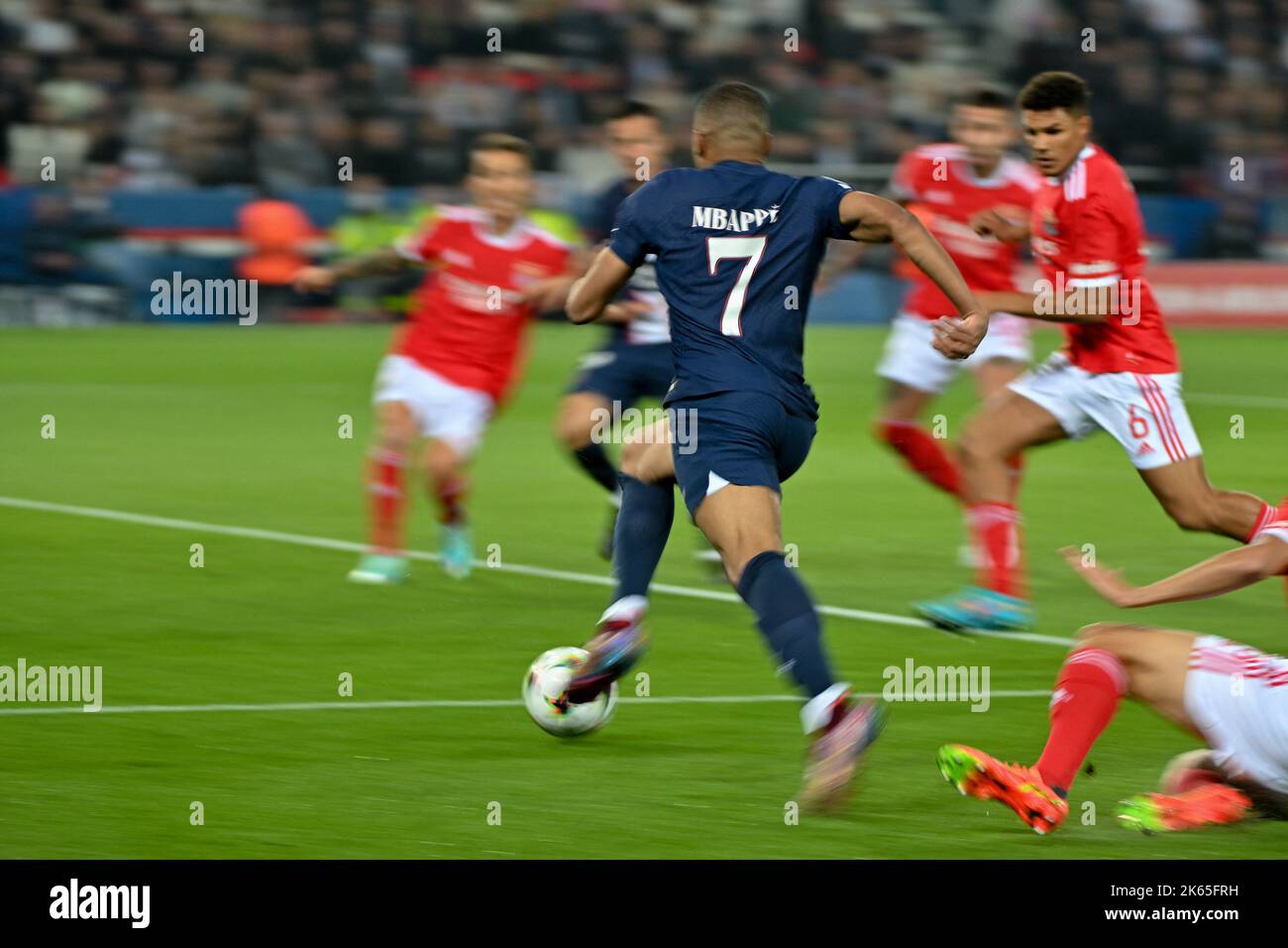 Kylian Mbappe of Paris Saint Germain (PSG) during the UEFA Champions League match between Paris ...