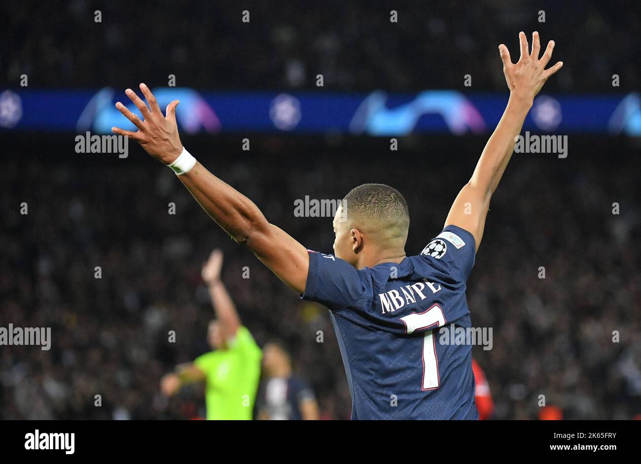 Kylian Mbappe of Paris Saint Germain (PSG) during the UEFA Champions League match between Paris ...