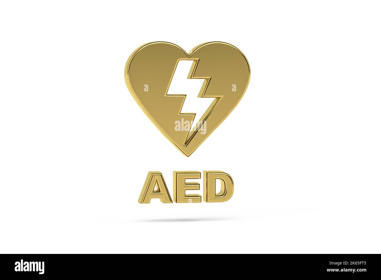 Golden 3d reanimation icon isolated on white background - 3D render ...