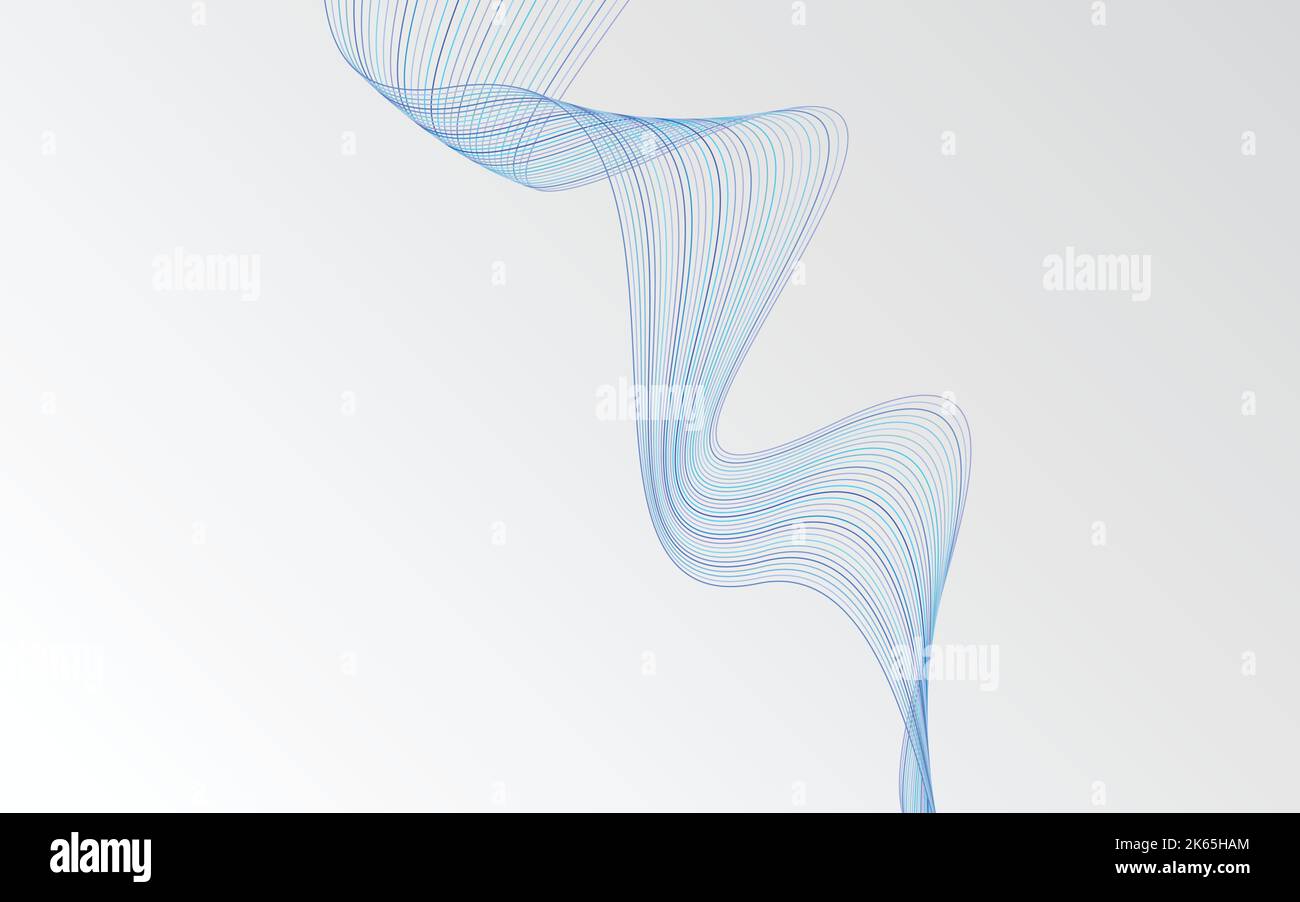 Abstract Blue Color technology Line wave background Vector Illustration ...