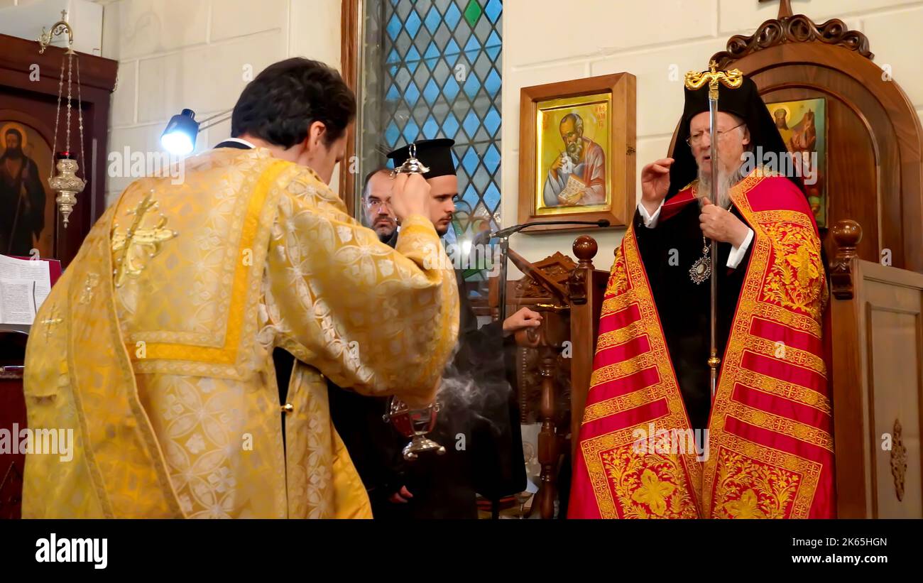 Izmir, Turkey, Turkey. 10th Oct, 2022. The Ecumenical Patriarch ...