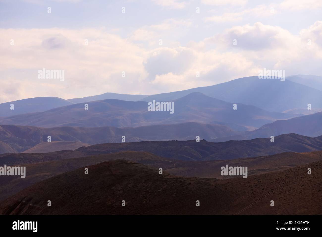 Beautiful mountain ranges standing behind each other Stock Photo - Alamy