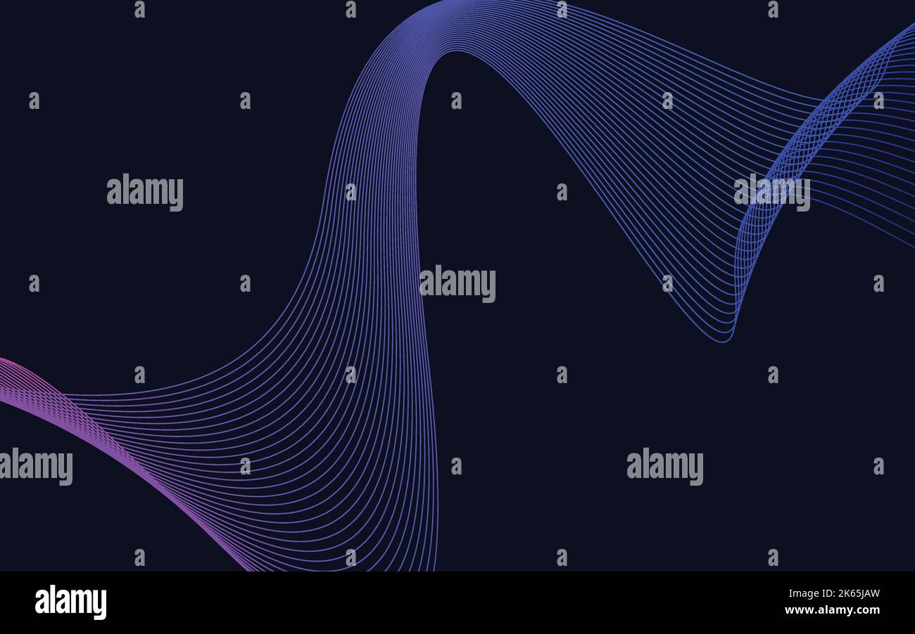 Abstract Blue Color technology Line wave background Vector Illustration ...