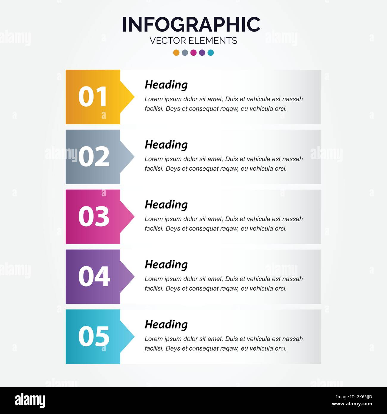 Vector illustration infographic five options hi-res stock photography ...