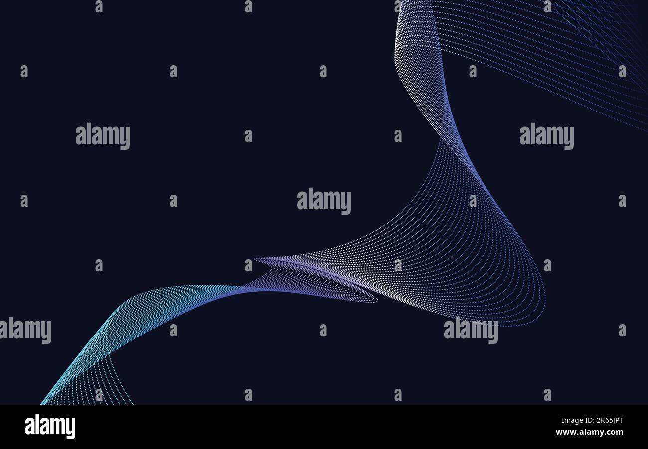 Abstract Blue Gradient Color technology Line wave background Vector ...