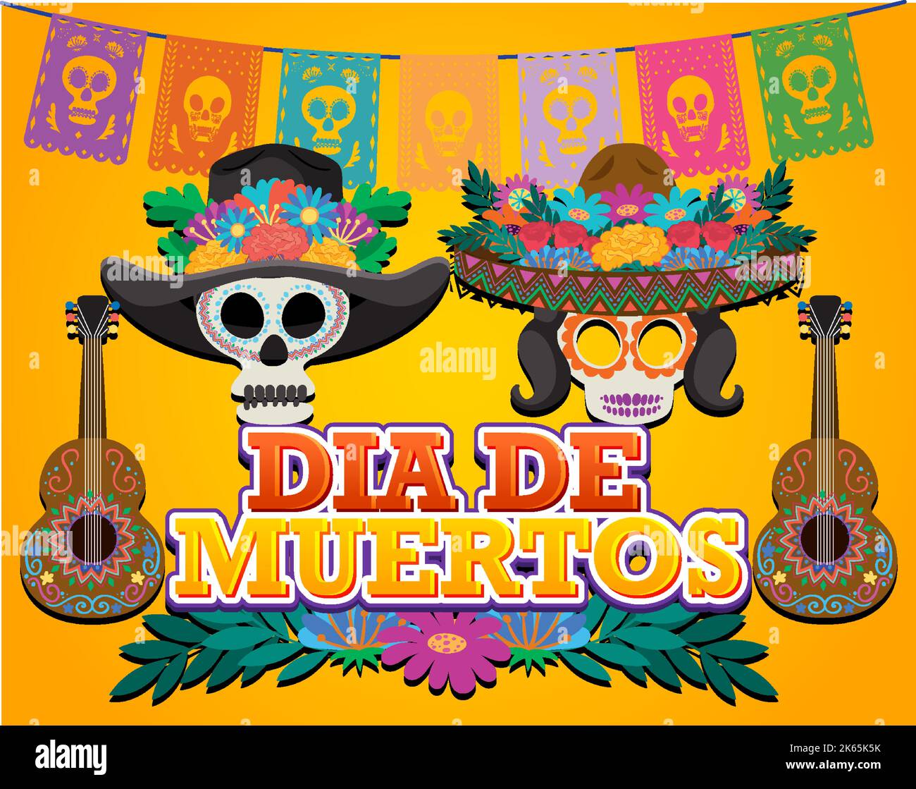 Day of the Dead poster design illustration Stock Vector Image & Art - Alamy