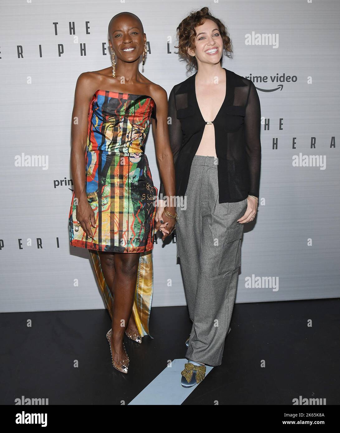 (L-R) T'Nia Miller and Kate Siegel at the Prime Video's THE PERIPHERAL ...