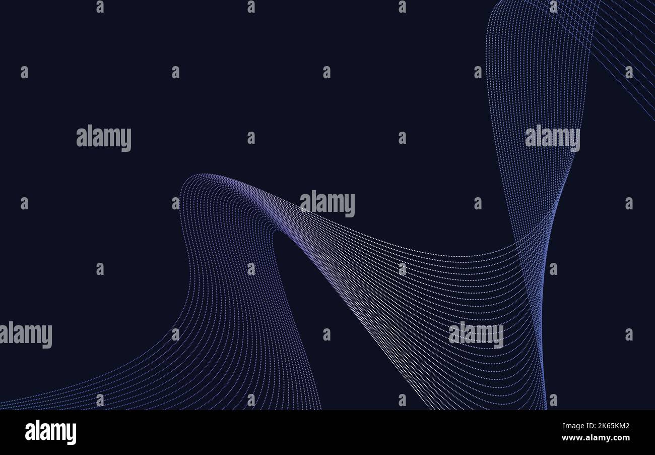 Abstract Blue Gradient Color technology Line wave background Vector ...